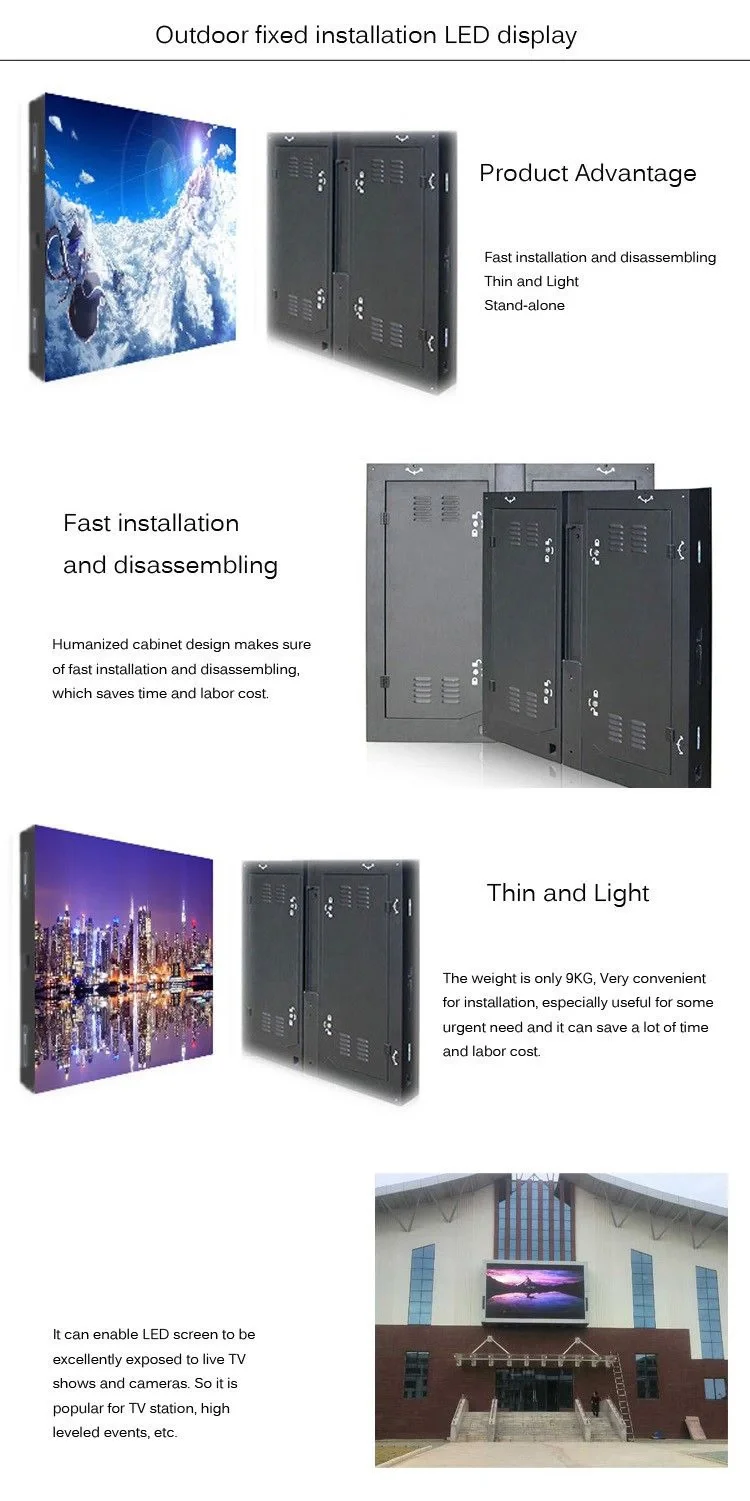 Outdoor Fixed Installation Led Display/outdoor Advertising P8 Led ...