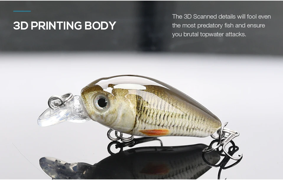 Custom or Blanks 3.6g 36mm Mini Crankbait Set Artificial Small Fishing ...
