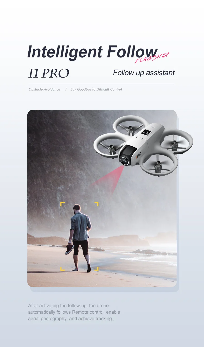 I1 Pro Brushless Motor Drone with 4K Camera - Remote Control Quadcopter ...