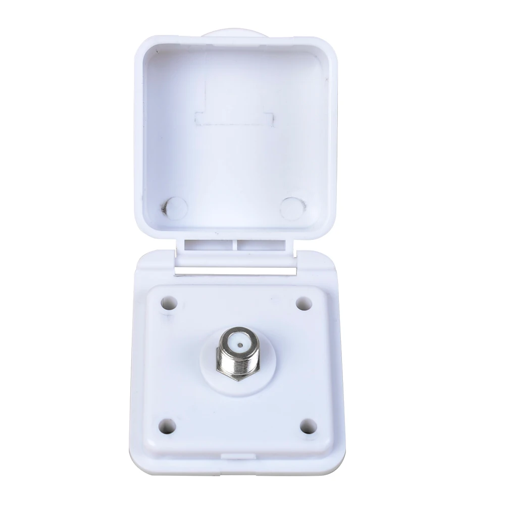Ann102 Rv Cable Tv Inlet Square Plate White 1 Pack Weatherproof Cable ...