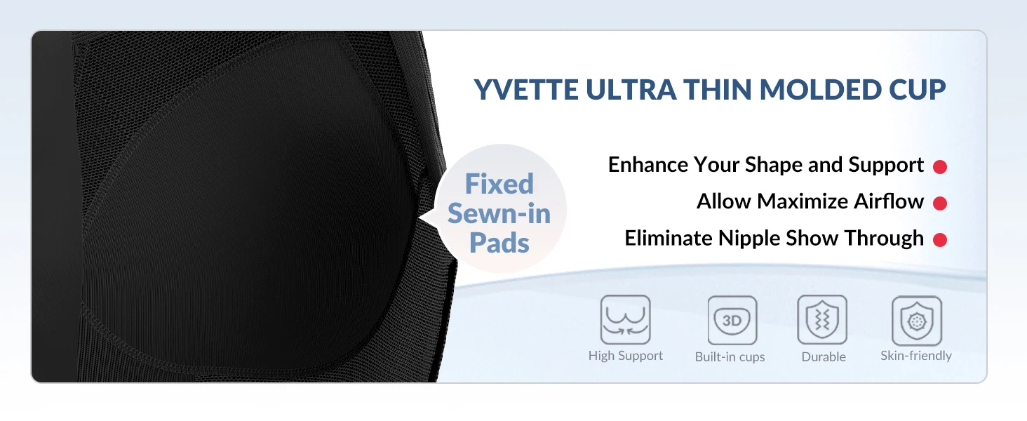 Yvette Breathable Zip Front Sports Bra-High for Support for Women Plus ...