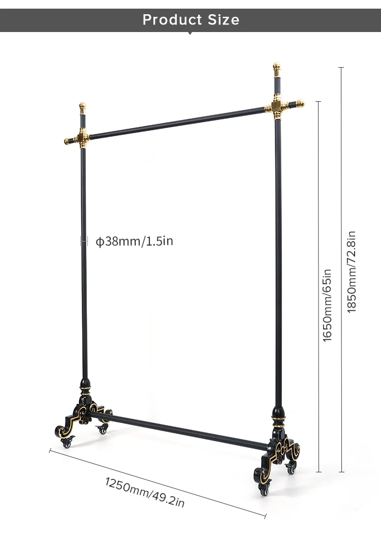 Fashion Metal Movable Rotating Display Stand Clothes Hanging Stand ...