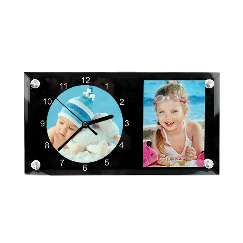 Photo Frame Modern Rectangle Wall Watch Fastsub Personalized ...