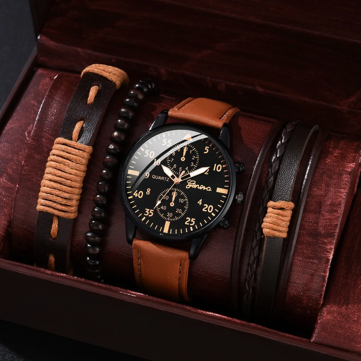 Men's Luxury Watches with Leather Bracelets - Fashion & Sport