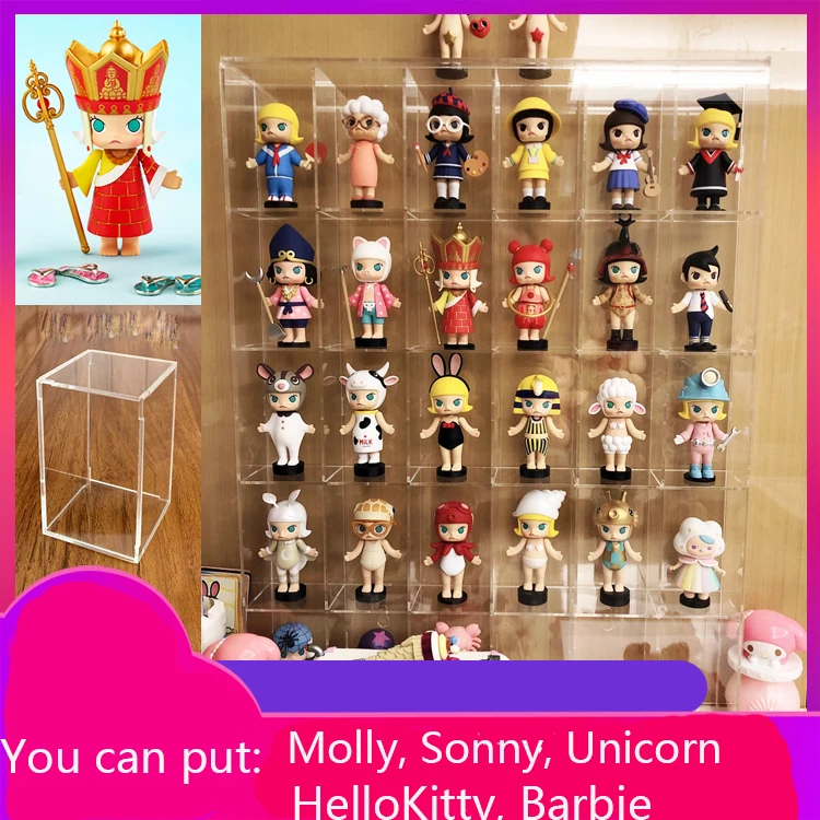Plexiglass Multi-Layer Acrylic Display Case for Doll Molly Unicorn