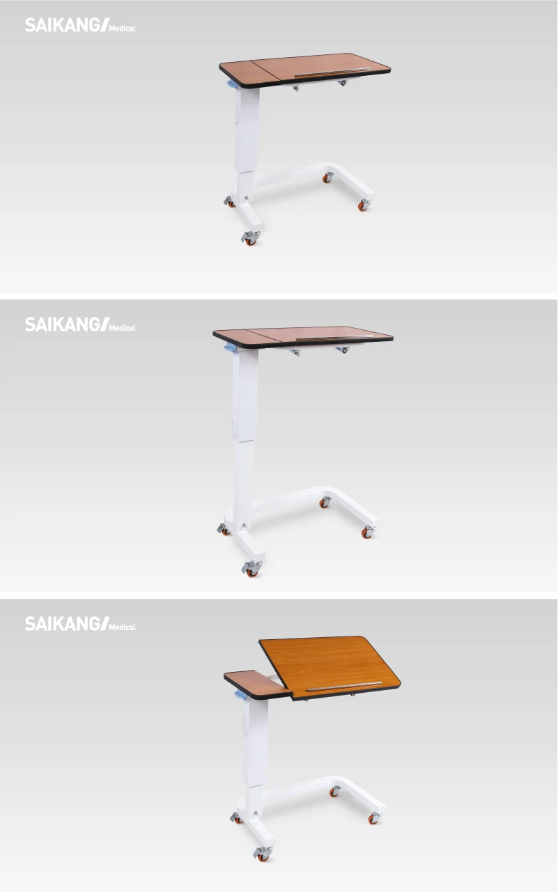 SKH201-4 Patient Dining Wooden Medical Adjustable Table