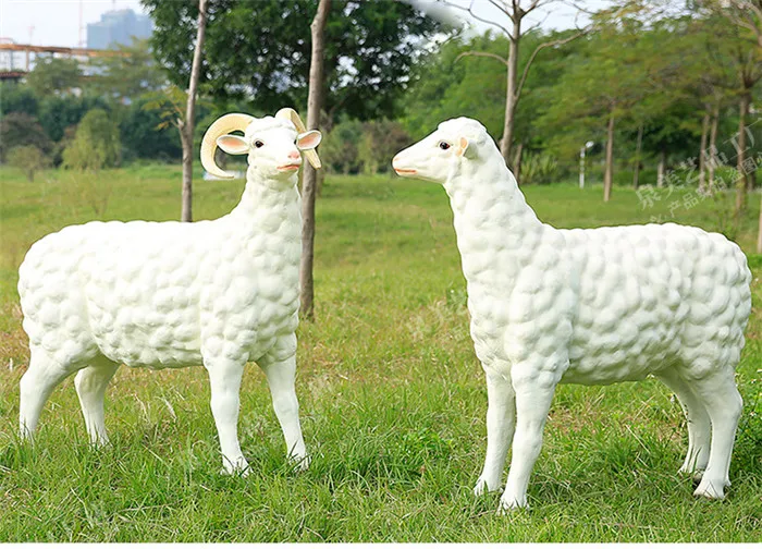 Life Size Resin Sheep - Perfect for Outdoor Garden Decor