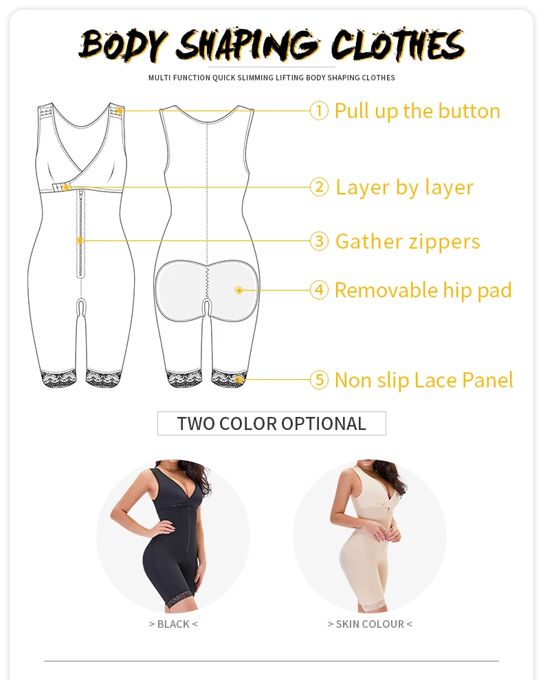 High Elastic Butt Lift Body Shaper Women Postpartum Plus Size Seamless ...