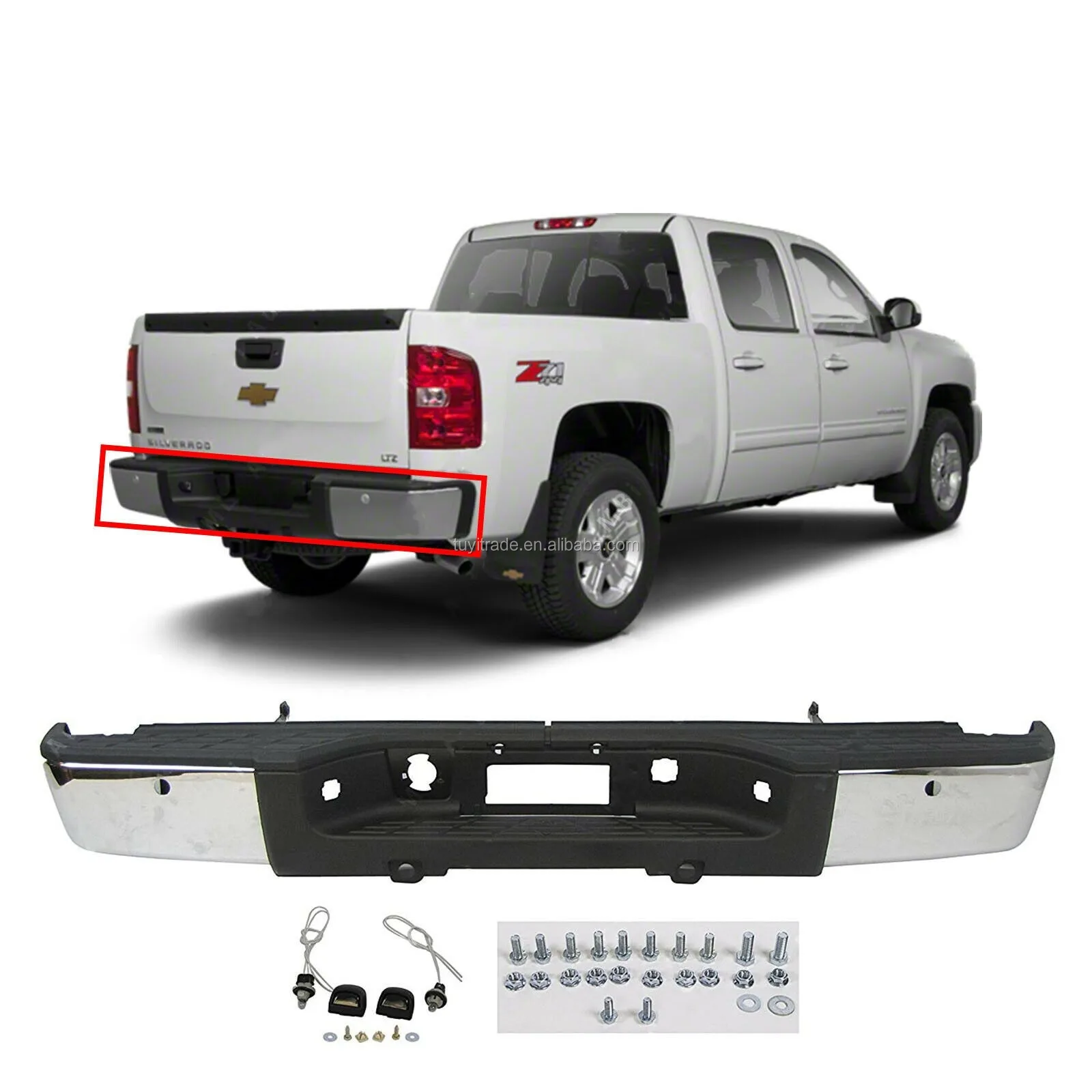 Steel Complete Chrome Bumper With Radar Hole For 2007-2013 Chevy ...