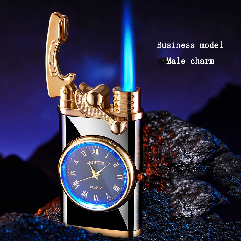 Rocker Arm Straight Blue Flame Creative Real Dial Inflatable Lighter ...
