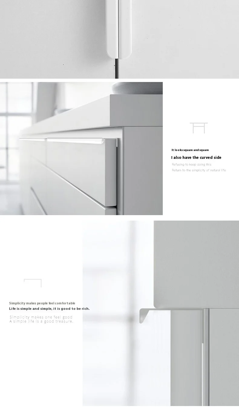 Nordic Style Modern Extra Long Concealed Invisible Wardrobe Door Handle ...