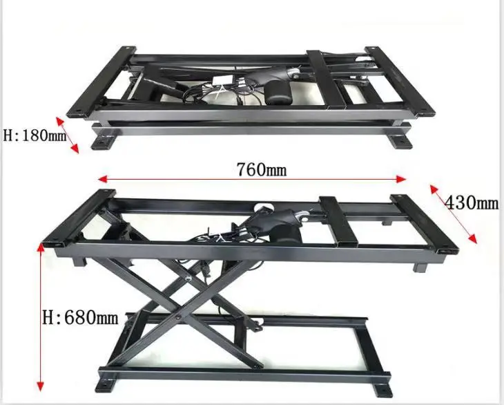 Electric Lifting Table Mechanism - 6000N Scissor Design