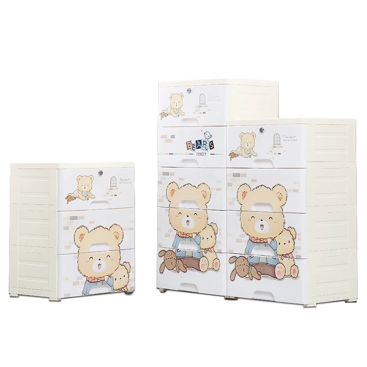 Cartoon Plastic Baby Drawer Storage Cabinet - Buy Plastic Drawer,Baby ...