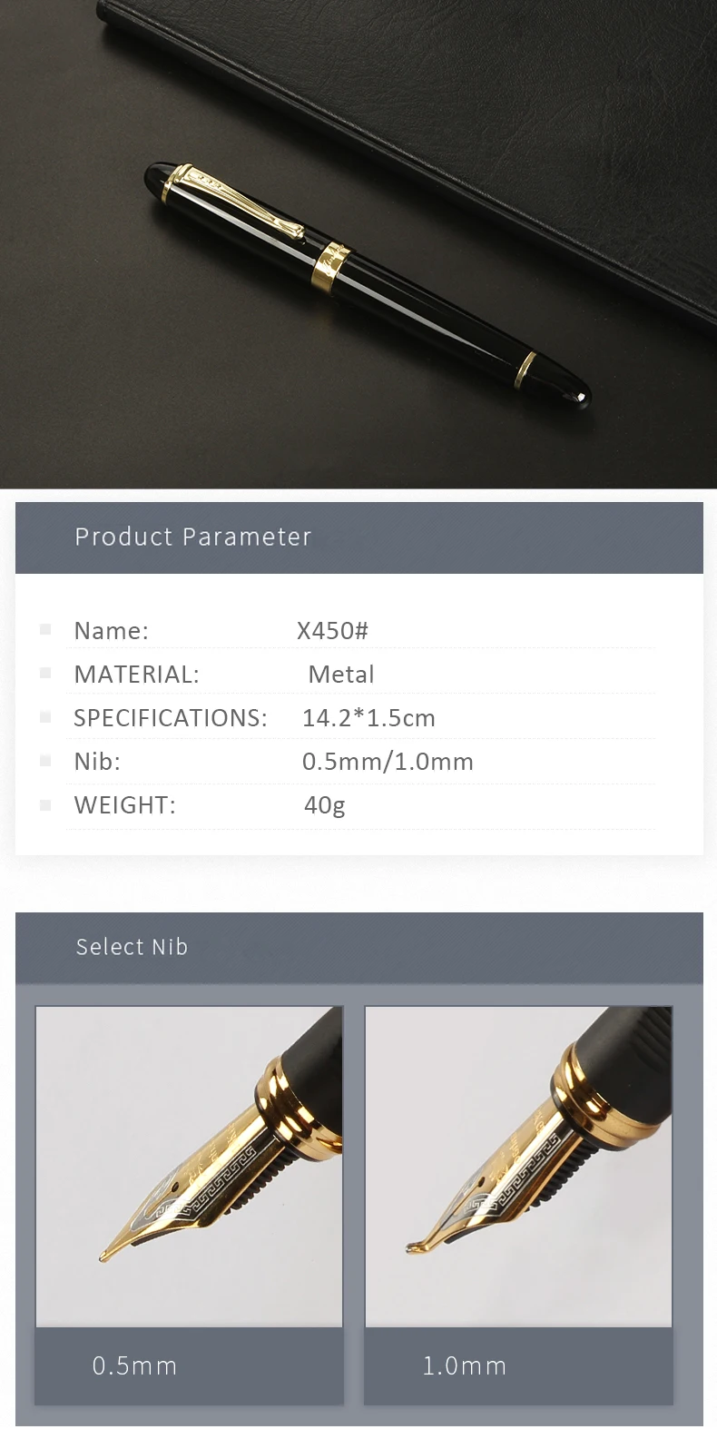 Best Selling Luxury Heavy Metal Pens Office Gifts Brand Penna Fountain ...