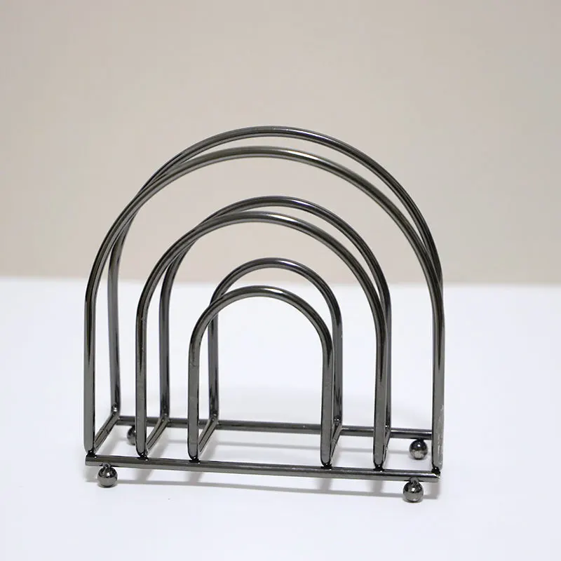 Three-Door Wrought Iron Metal Crafts Vertical Napkin Paperboard Folder ...