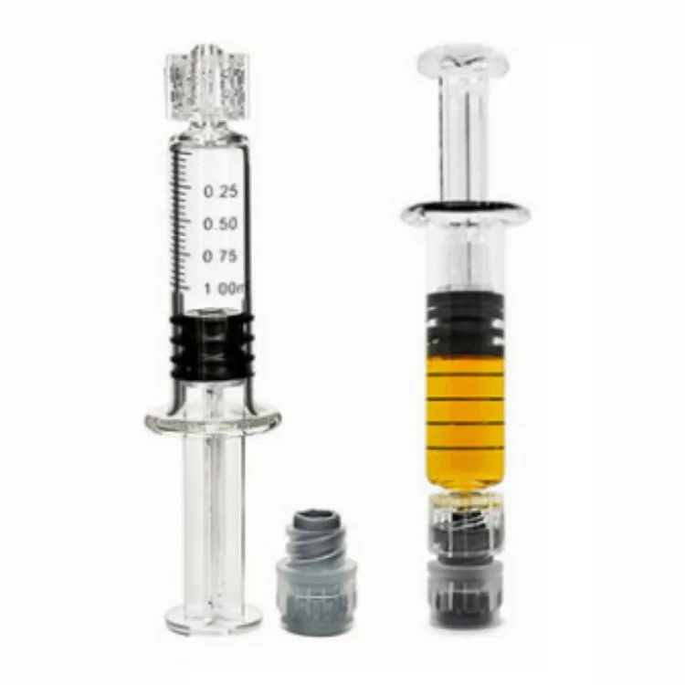 Custom Logo Printed Concentrated Syringes Filling Oil Glass Syringe 1ml ...