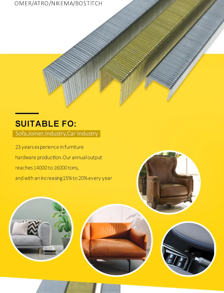 71 Series Staples - Durable U-Type Nail Accessory for Sofa Furniture
