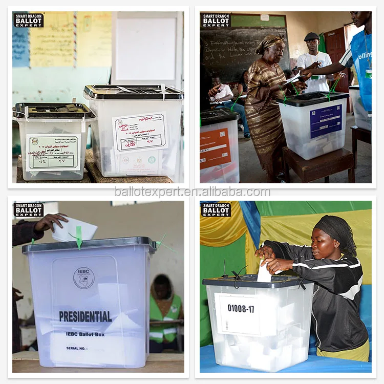 Custom 40 60 100 Liter Election Boxes - Transparent & Recyclable