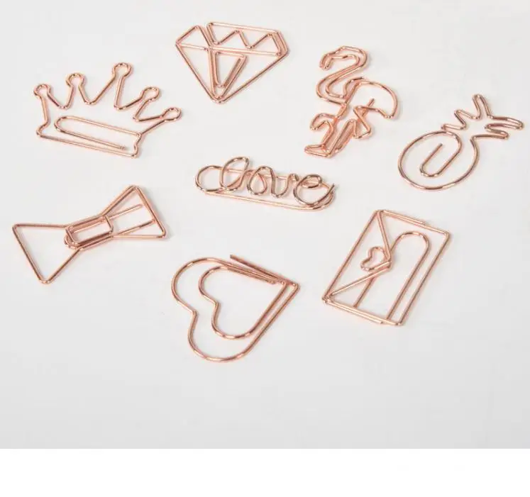 rose gold stationery planner accessories planner paper clips Paper ...