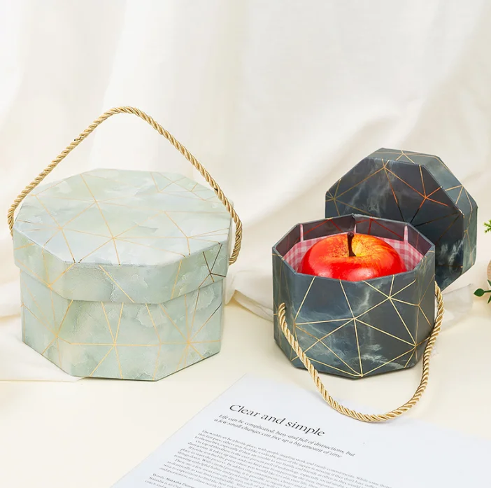 Custom Logo Lid And Base Octagon Christmas Wedding Candy Gift Packaging ...