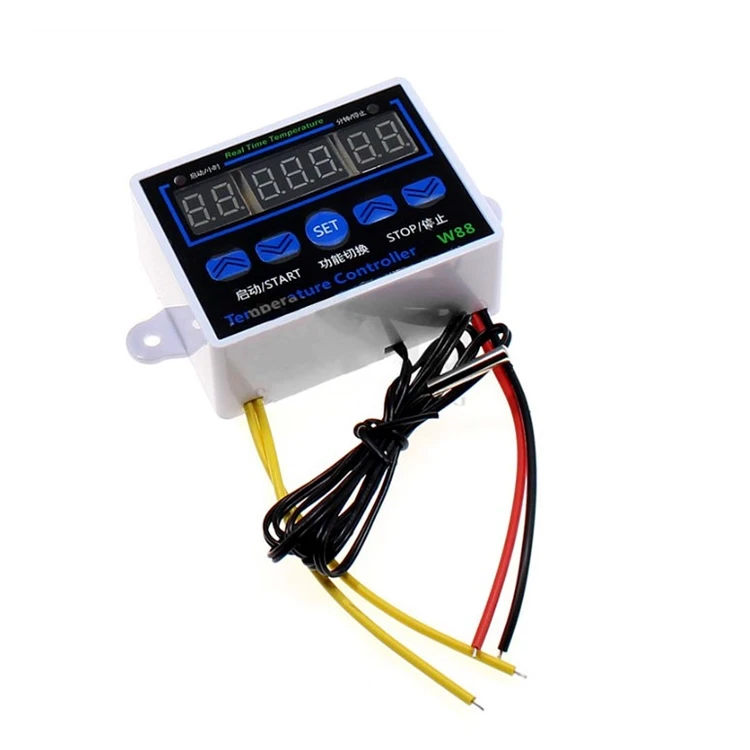 W88 12v 220v 10a Digital Led Temperature Controller Thermostat Control Switch Sensor Xh-w1411 ...