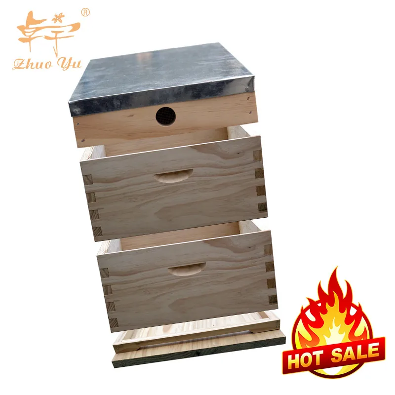 High Quality Pine Wood Australian Bee Hive With Frame For Beekeeping ...