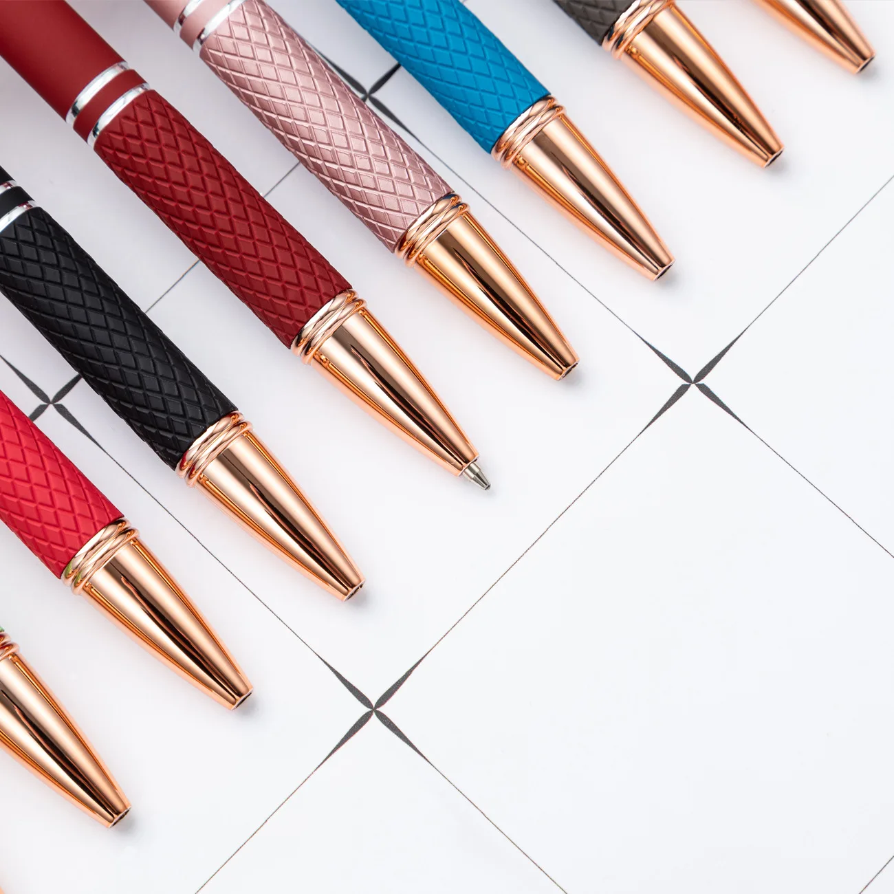 Rose Gold Aluminum Screen Logo Engraved Stylus Pen 2-in-1
