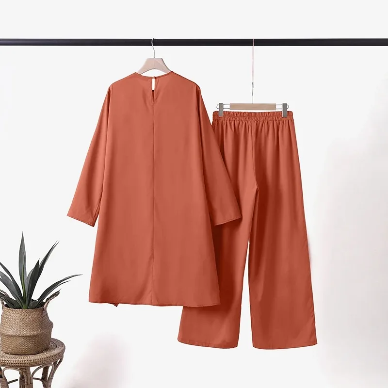 PROMISTAR Women's Casual Two-Piece Muslim Suit - Spring Fall Winter Summer