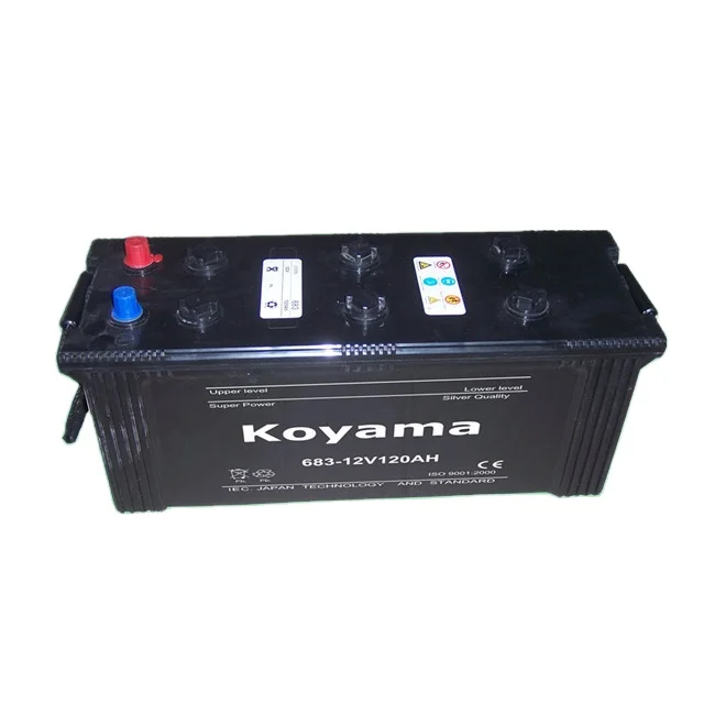 Dry Charged Auto Truck Battery 683-12v120ah Korean Technology Truck ...