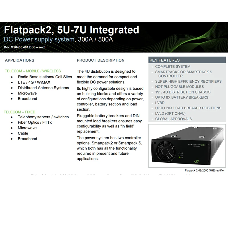 Eltek FP2 48V 24KW Rectifier - Integrated Telecom Power Supply
