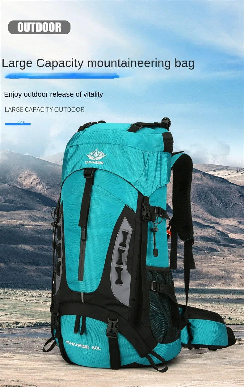 Waterproof Canvas Hiking Backpack For Men - Large Capacity