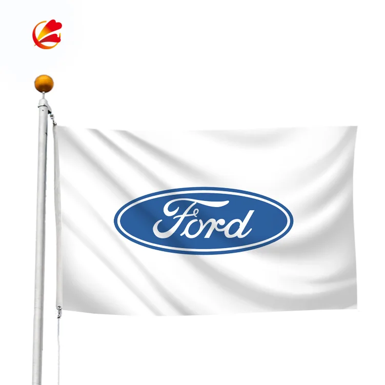 Custom Logo Printed Flying Waving 3 X 5 Ford Car Dealership Flags - Buy ...