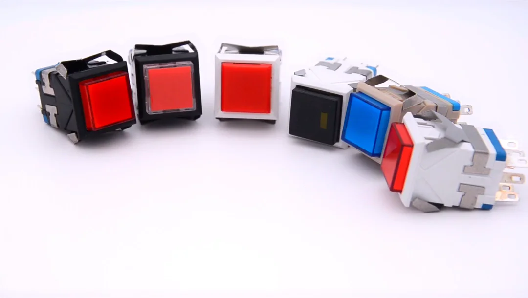 8 Pin White Ip40 Micro Switch Led Push Button Switch - Buy Interruptor ...