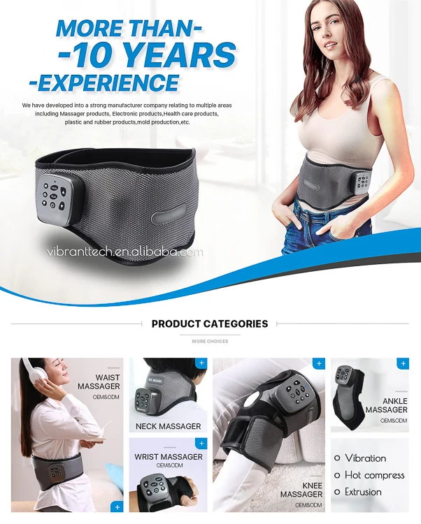 Abdominal Stomach Therapeutic Warming Electric Slimming Massage Belt ...