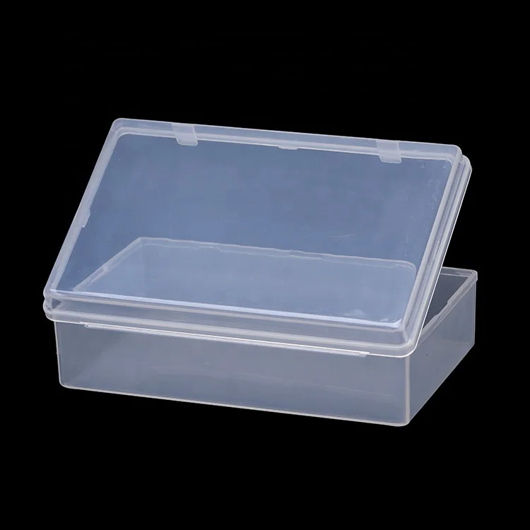 Injection Moulded Simple Clear Hinged Hard Plastic Container With Cover ...