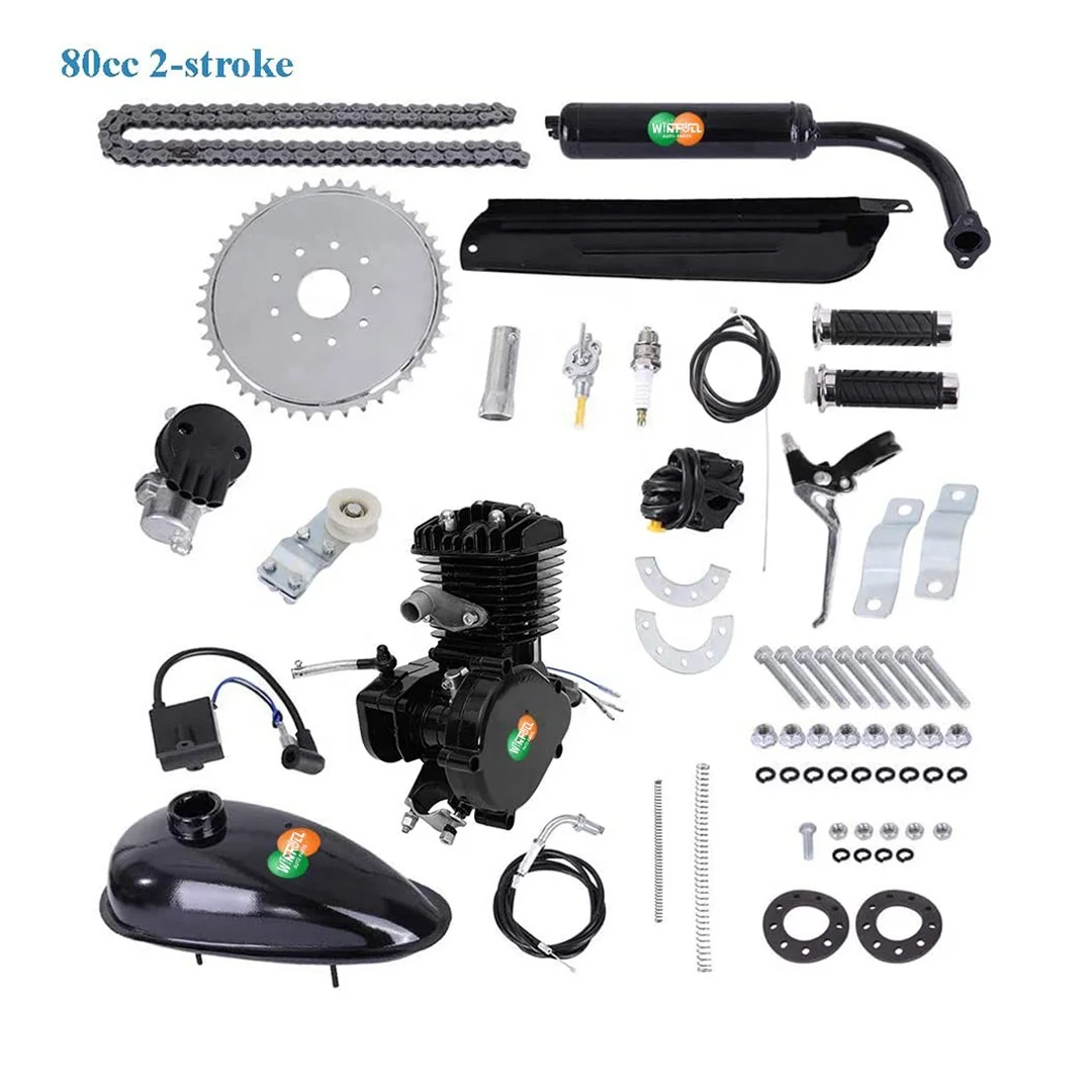 80cc Bicycle Motor Kit 80cc 2-stroke Bicycle Engine Kit Single Cylinder ...