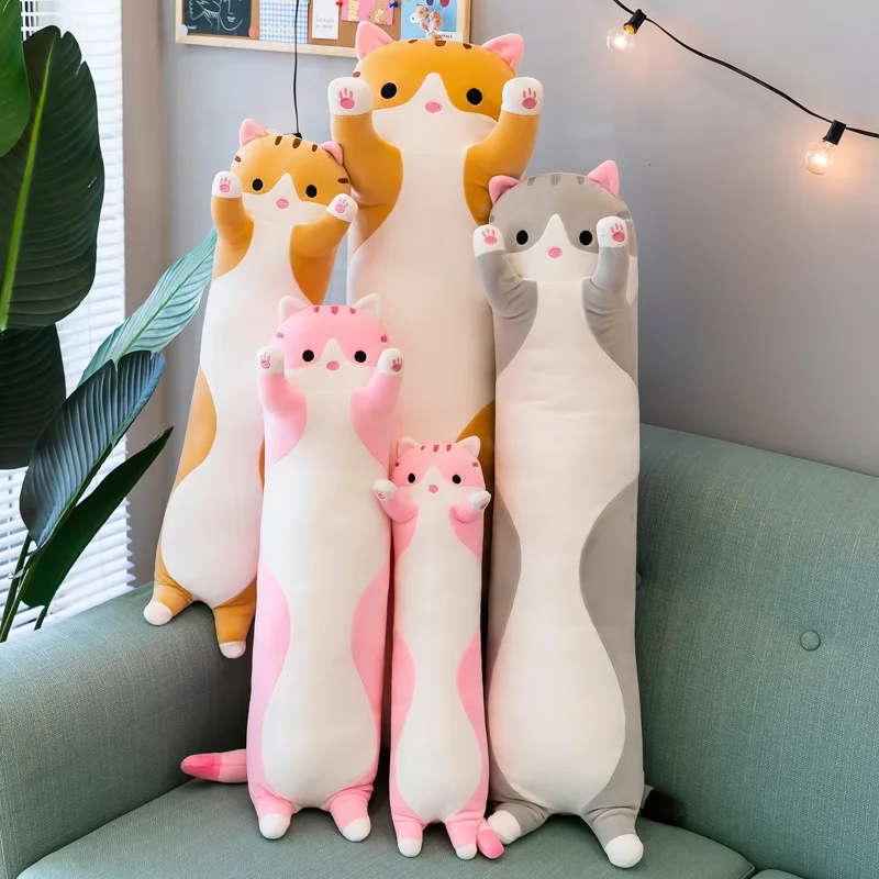 Giant Long Cat Plush Pillow Hot Selling Cheap Soft Cat Plush Toy ...