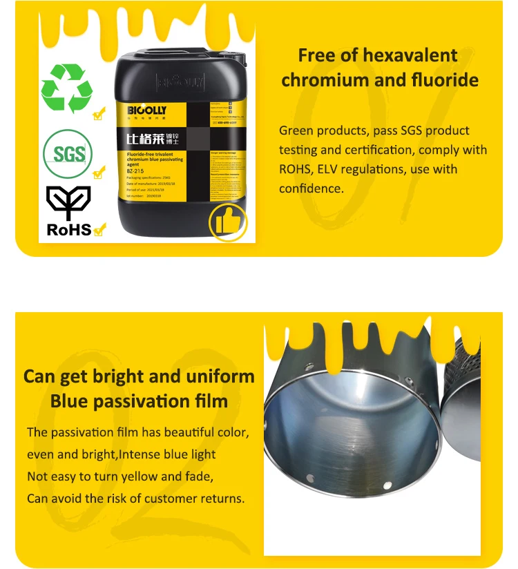 Passivator Trivalent Passivate Solution Alkaline Zinc Blue And White ...