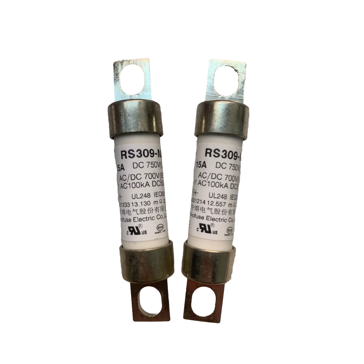 RS309-MF 15A DC750V Fuse for New Energy Electric Vehicle Fuse for Heavy Truck, Bus and Light ...