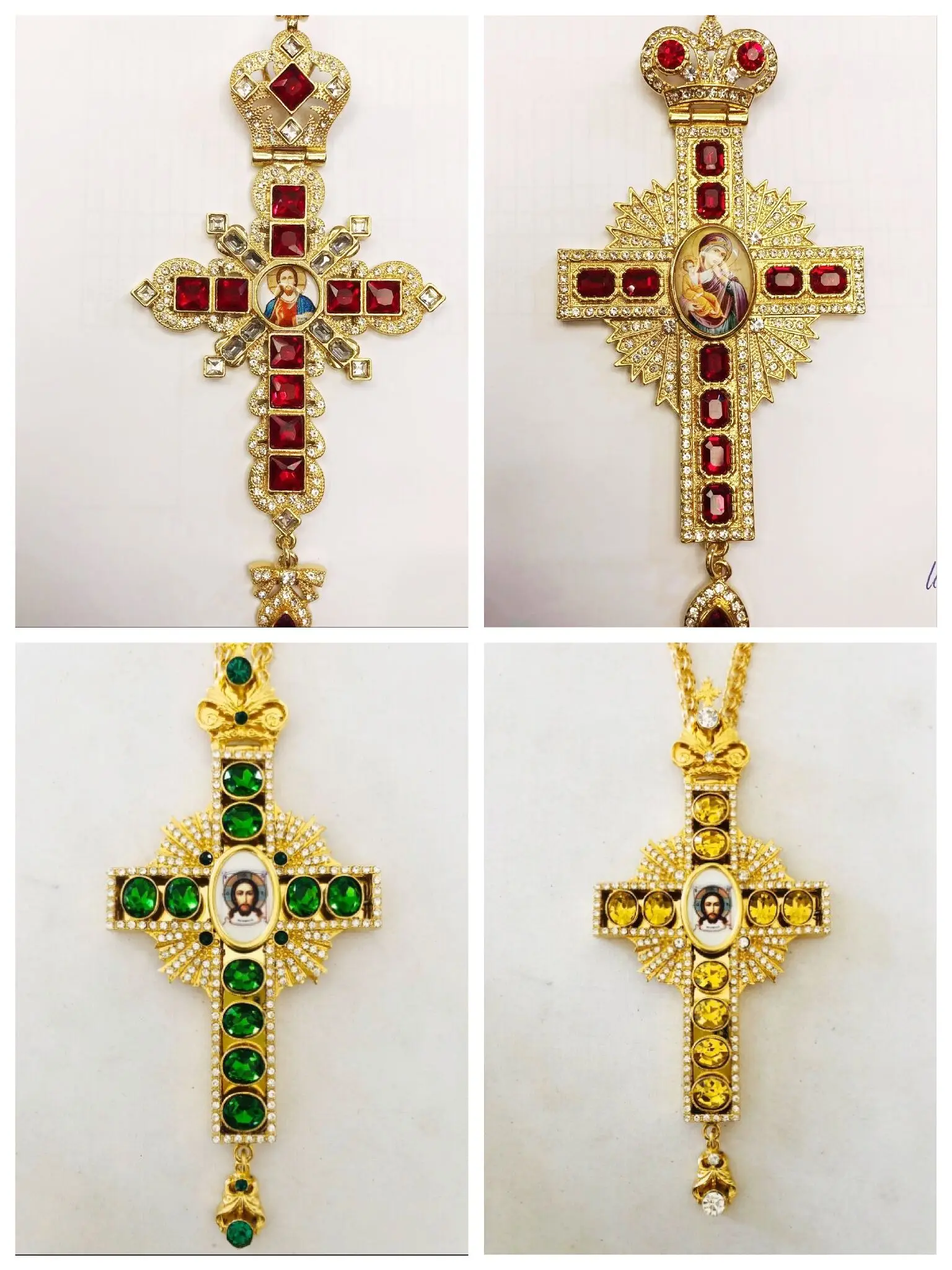 Latest Design Catholic Orthodox Cross Pendant Mirror Jesus Big Badge ...