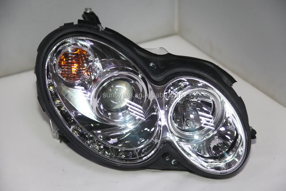 For Mercedes-Benz CLK W209 LED Head Light Non Angel Eyes 2004-2009 SN ...