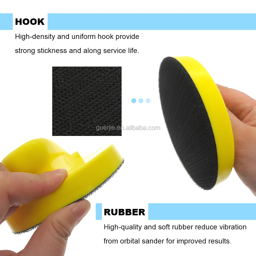 5Inch Hook and Loop Hand Sanding Block PU Manual Foam Sanding Pad Hand ...