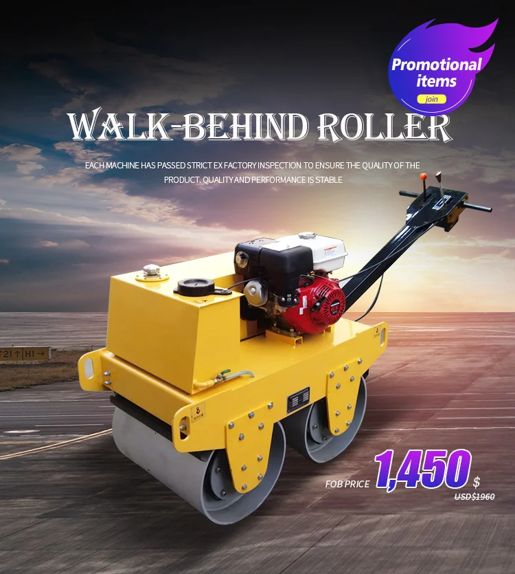 Big Promotion Double Drum Walk Behind Mini Road Roller Hand Held Roller ...