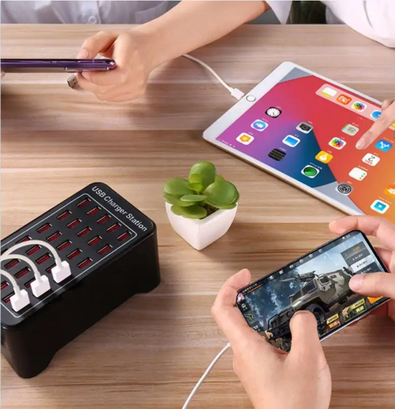 150W High Power USB Charger Hub - 10 to 30 Ports Fast Charging