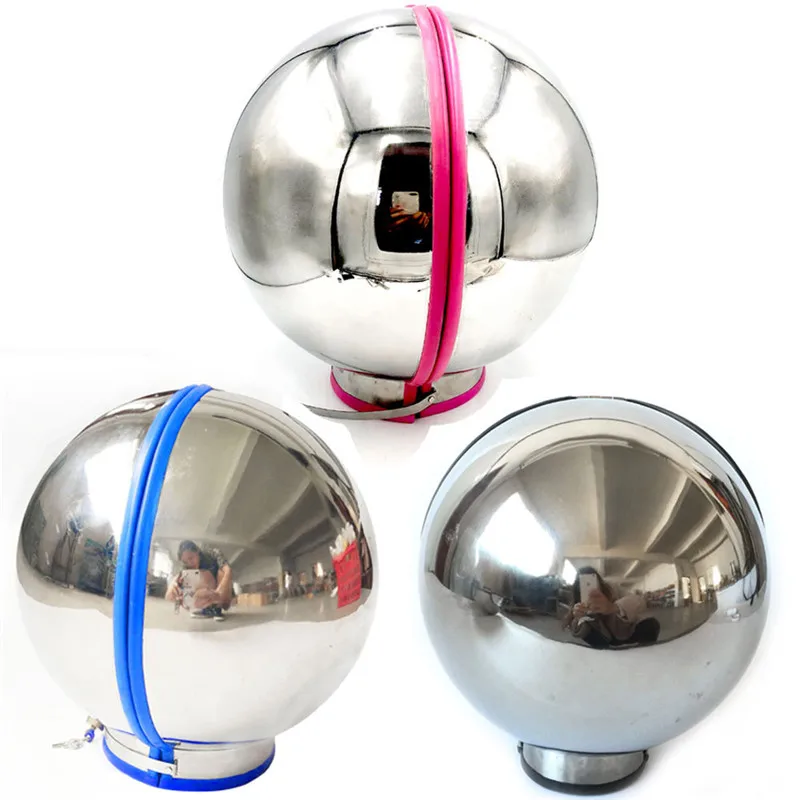Sexy Steel Stainless Metal Headgear Head Helmet Lock Adult Games Sexy ...