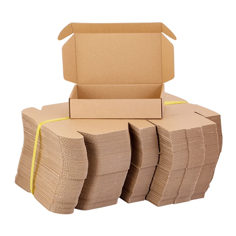 Custom Corrugated Mailer Box Small 6" X 4" X 2" Kraft Paper Cardboard ...