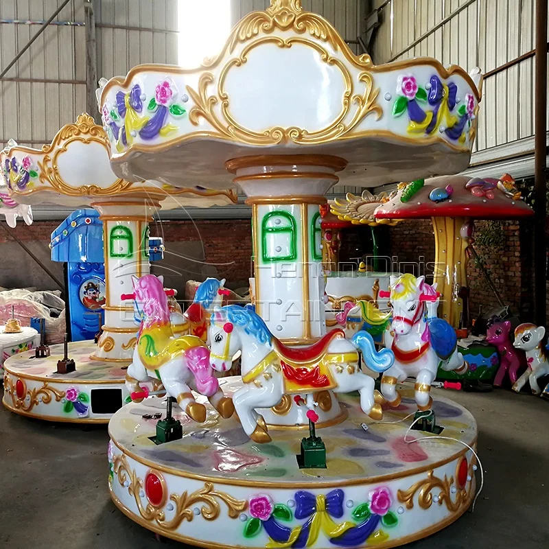 Six-seat Both Indoor And Outdoor Children's Small Carousel For Kids ...