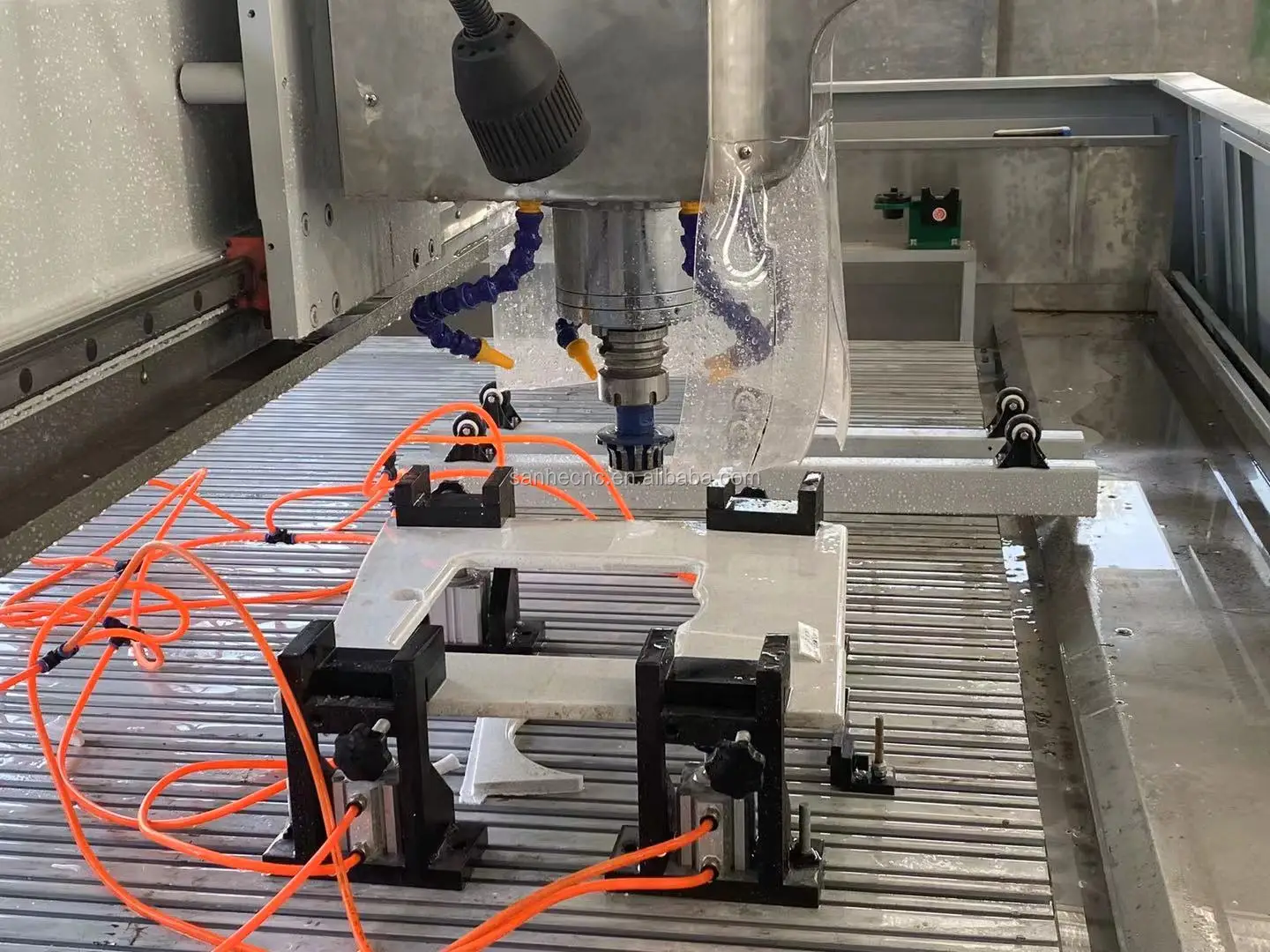 Granite Marble Stone Cnc Cutting Machine Center With 12 Tools Gs ...