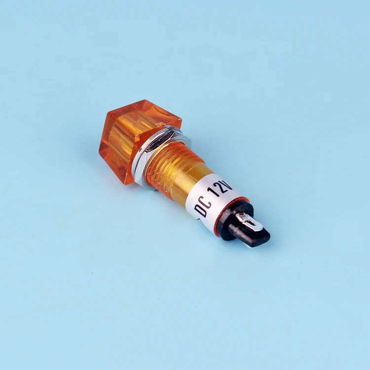 Square Head Indicator Signal Lamp 10mm Dia Mounting 110v 220v 12v/24vdc ...