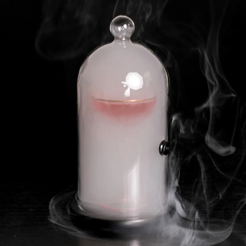 Hotel Gourmet Clear Glass Smoked Meal Cover Features Artistic ...
